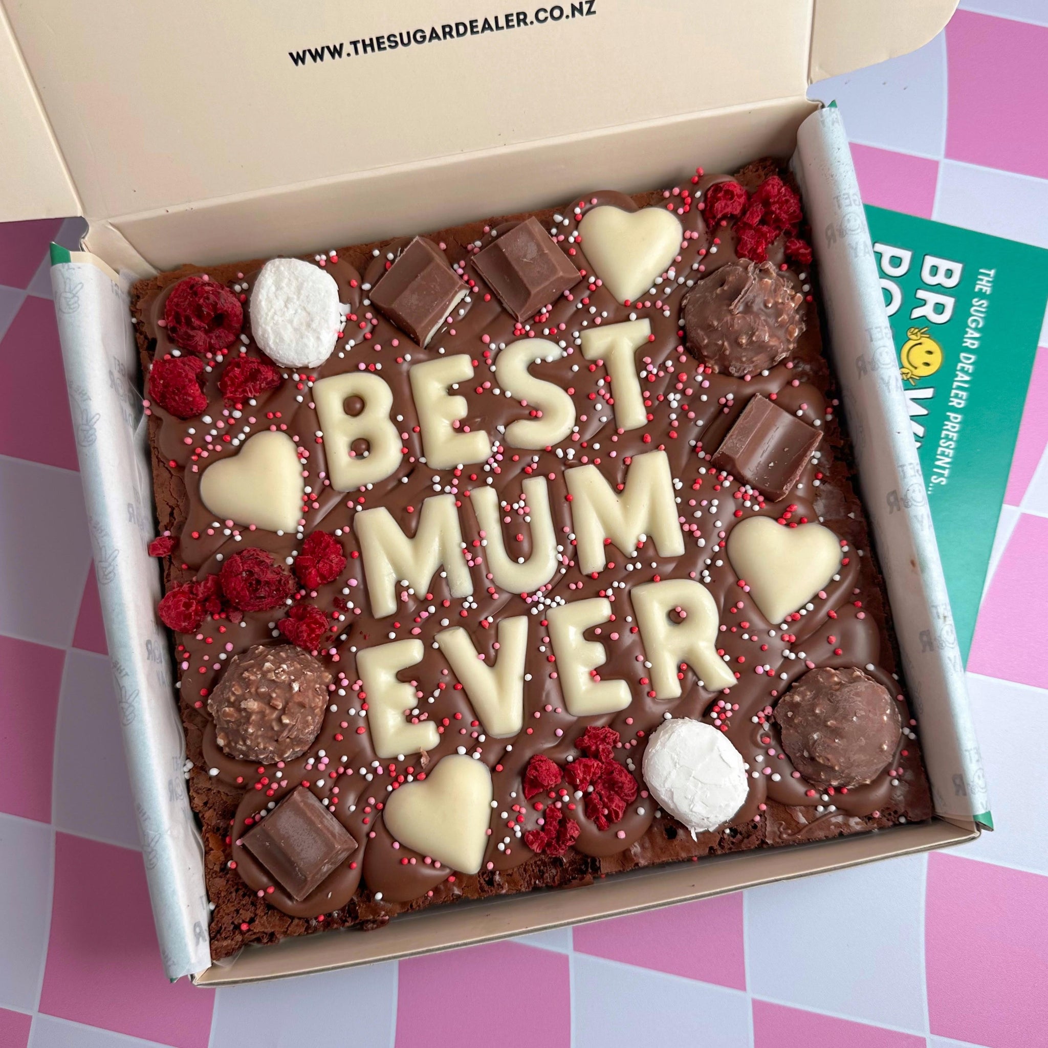 Custom message heart brownie – THE SUGAR DEALER
